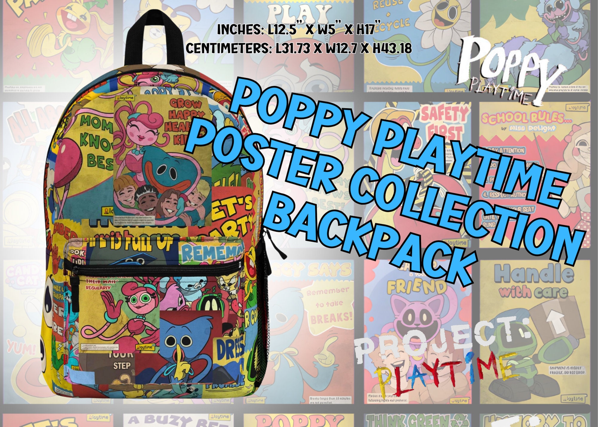 NEW Poppy Playtime Poster Backpack for Gamers - Etsy