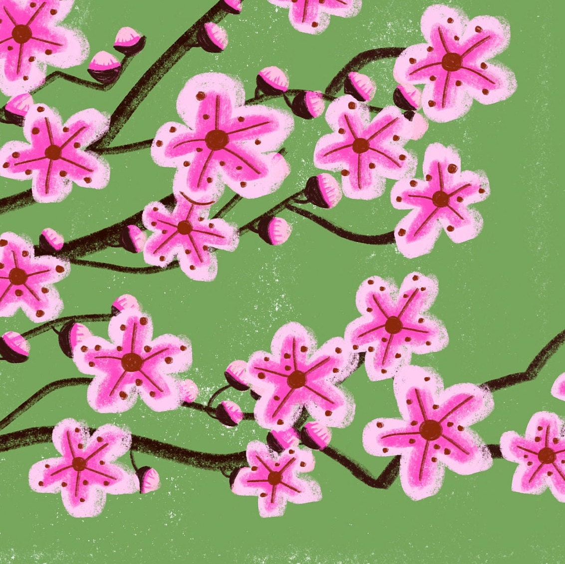 Cherry Blossom Print: Botanical Floral Wall Art (digital Download) - Etsy