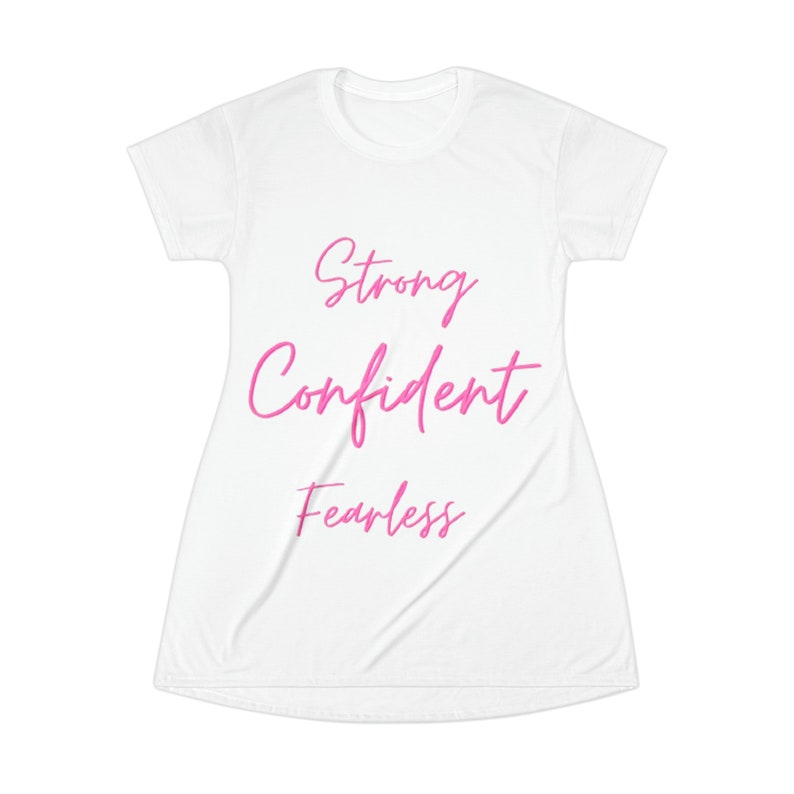 Strong, Confident, Fearless T-shirt Dress - Etsy