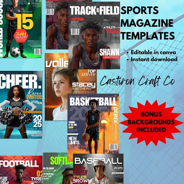 Softball Magazine Cover - Etsy