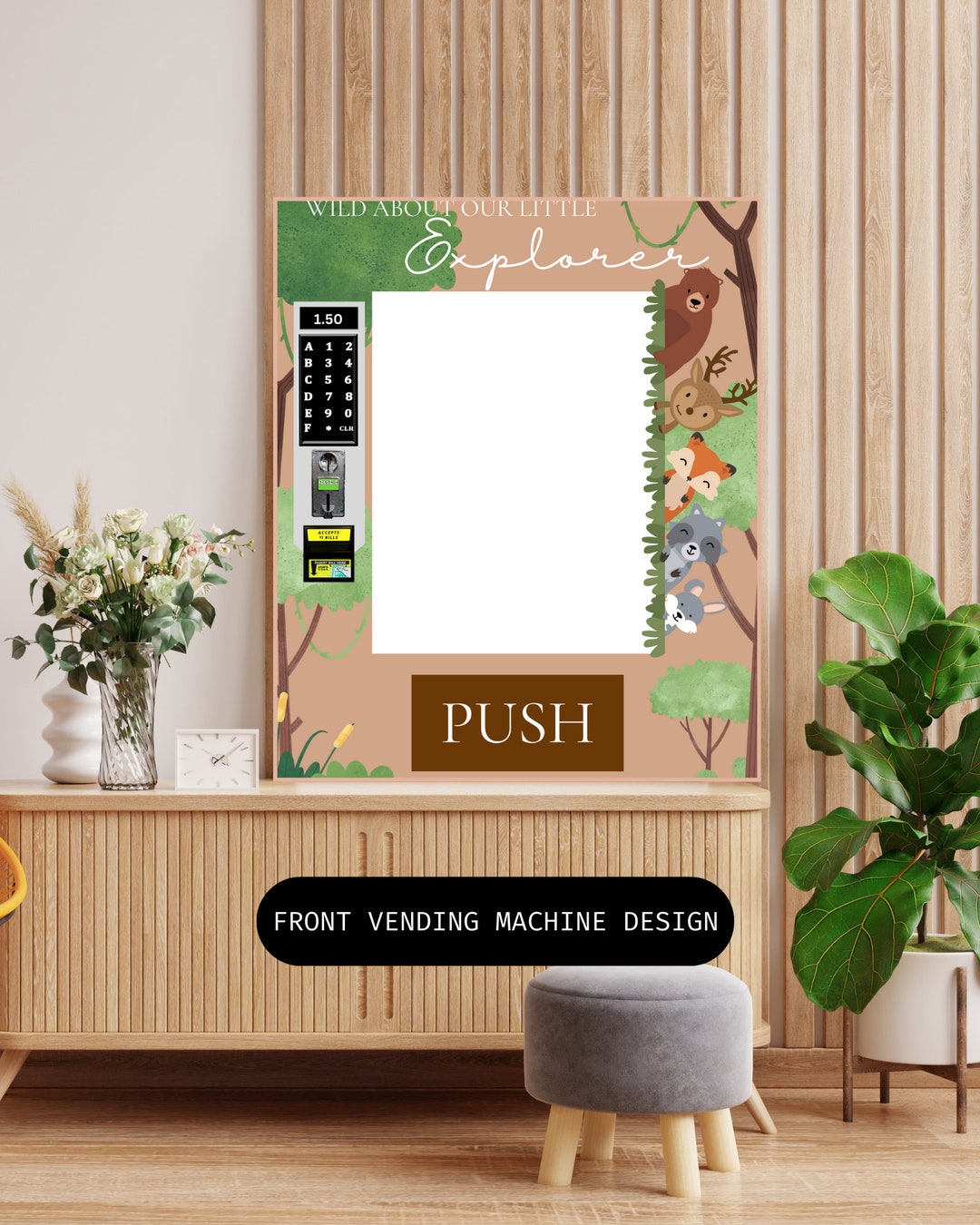 Woodland Baby Shower Vending Machine Front Panel (digital Download) - Etsy
