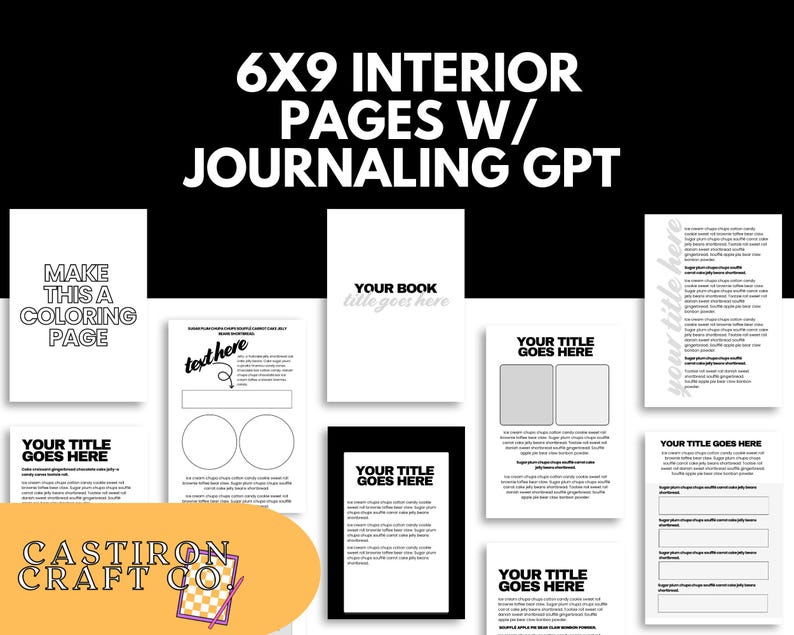 6x9 Journal Interior Pages | Done-for-you Journal Templates | Junk ...