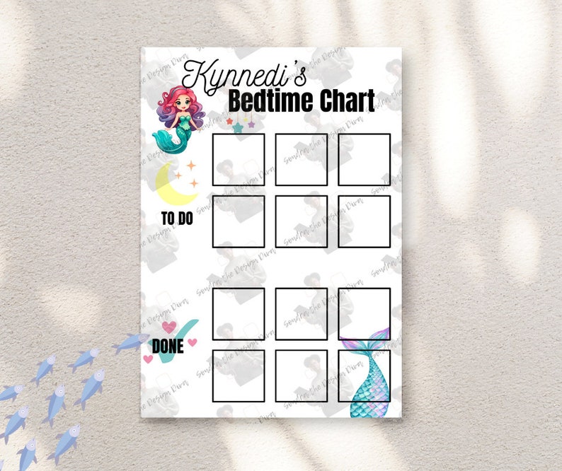 Editable Bedtime Chart Canva Template - Customizable Routine Tracker ...