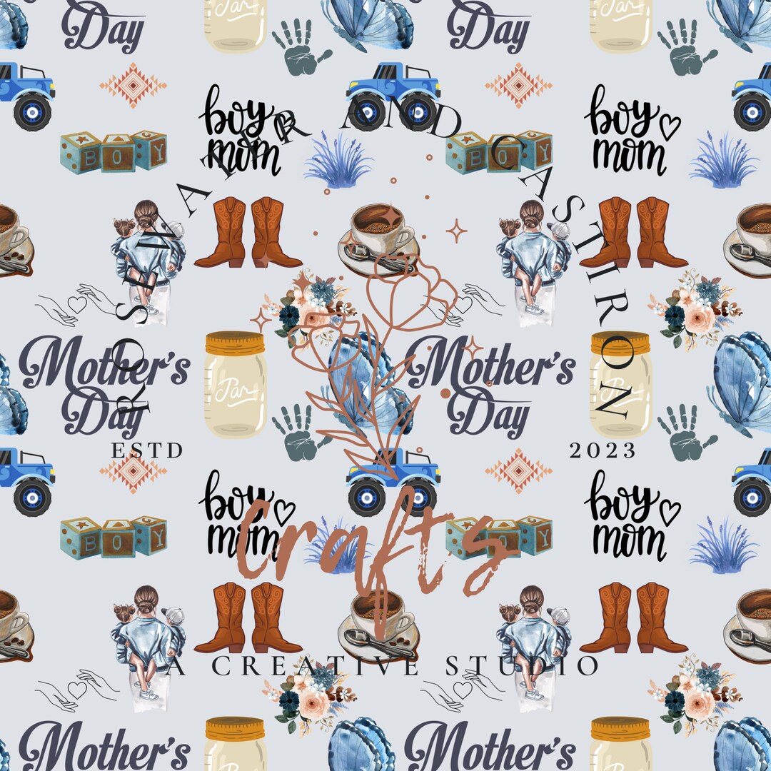 Mother's Day Boy Mom and Girl Mom Bundle Printable Sublimation Pattern ...