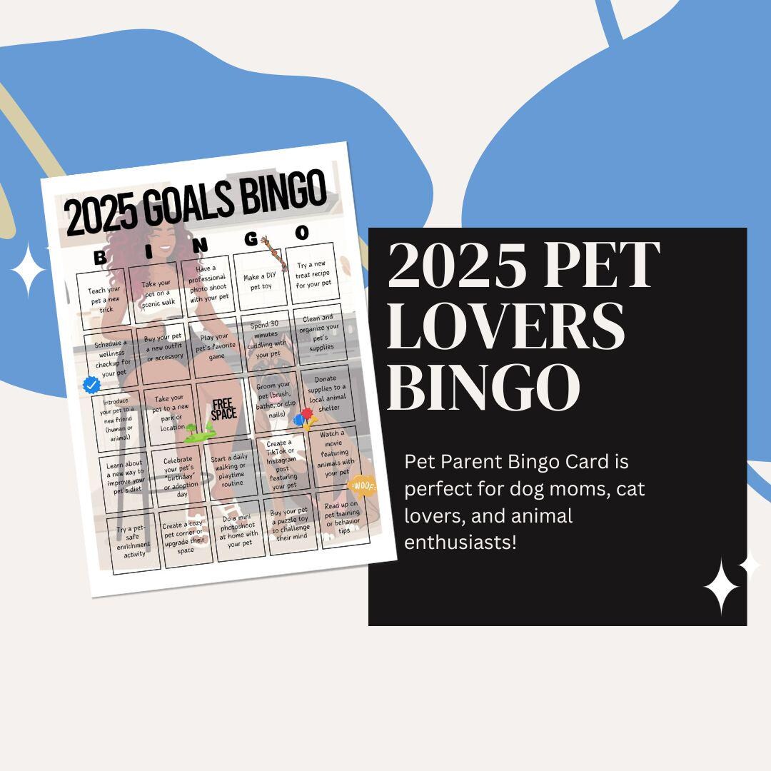 Pet Parent Bingo Card - Printable PDF | Fun Pet Activity Tracker ...