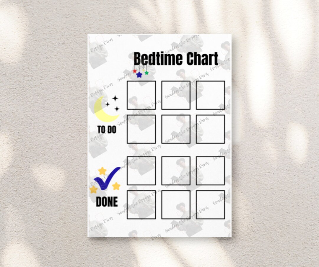 Personalized Bedtime Chore Chart Fully Customizable Routine Tracker for ...