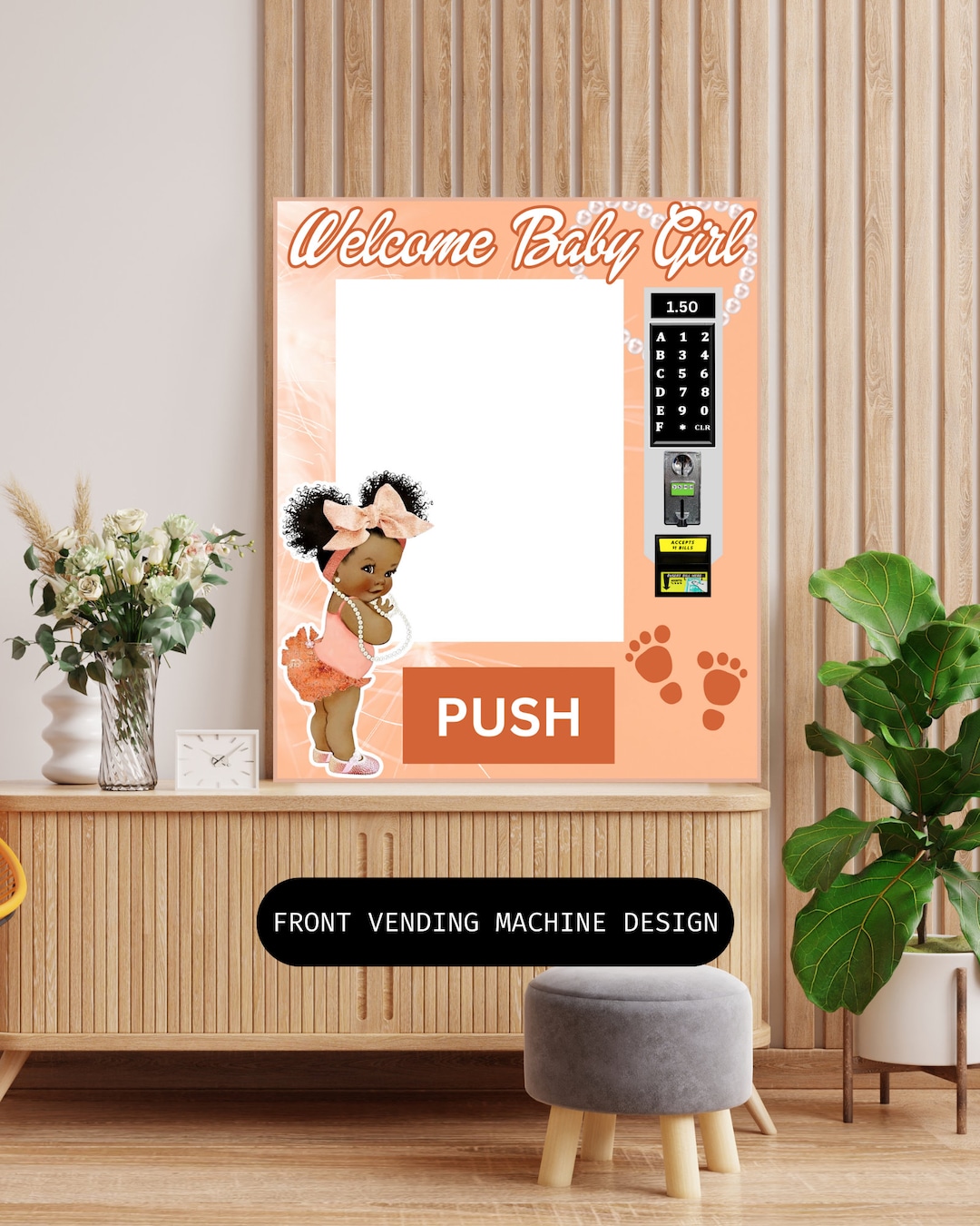 Cute Baby Girl/boy Ruffle Bottom Welcome Baby Shower Design Vending ...