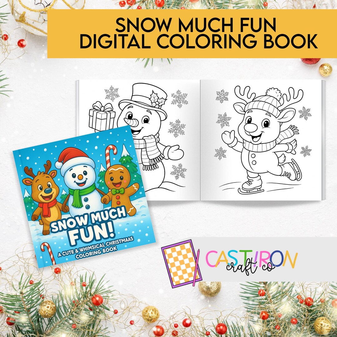 Cozy Christmas Coloring Book for Kids and Adults | Printable Holiday ...