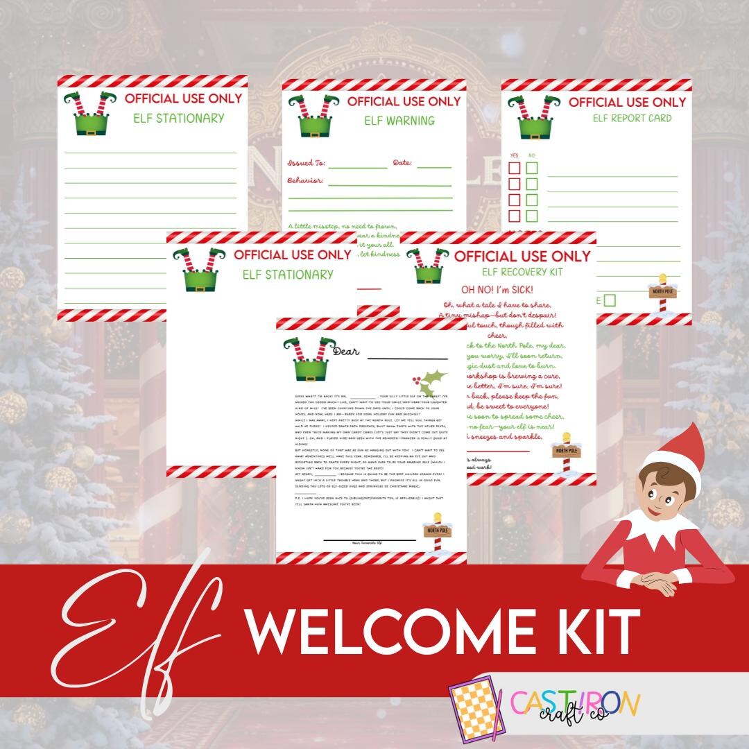 Elf on the Shelf Canva Template | Editable Welcome, Sick, Warning ...