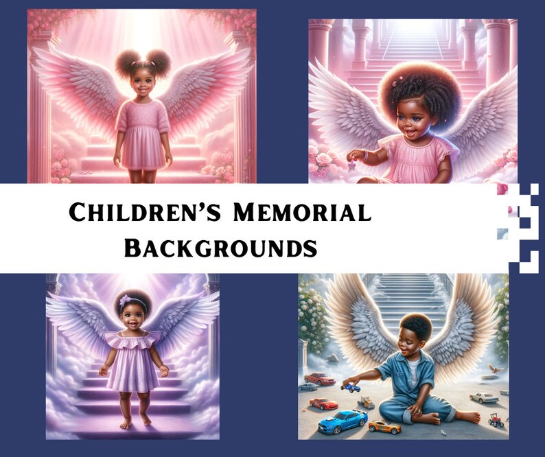 Children's Memorial in Loving Memory Flyer Obituary Background Bundle ...