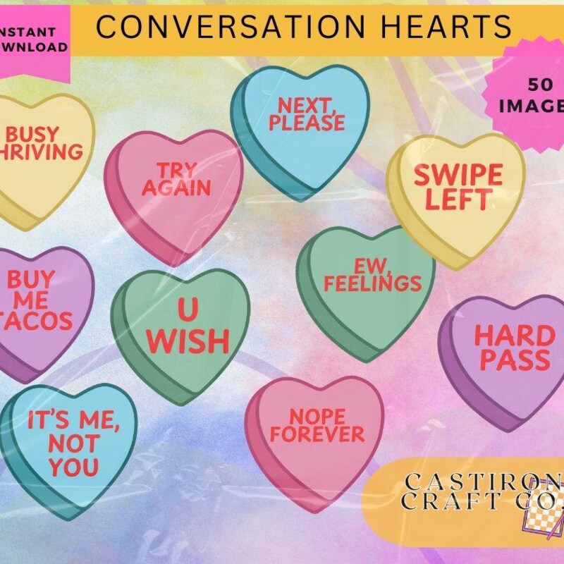 Conversation Hearts - Etsy