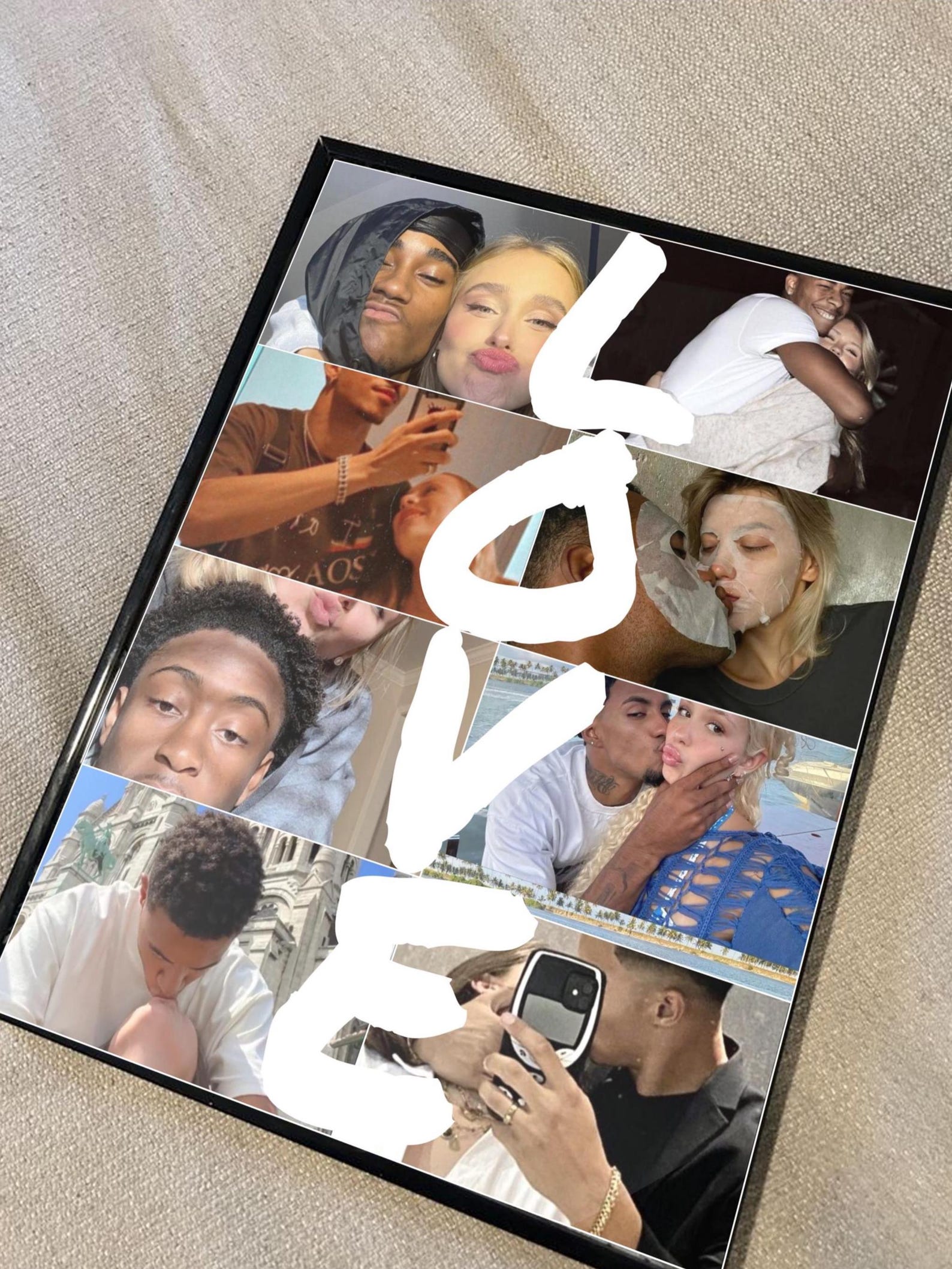 Love Collage Photo Poster Canva Template - Romantic Anniversary Gift ...