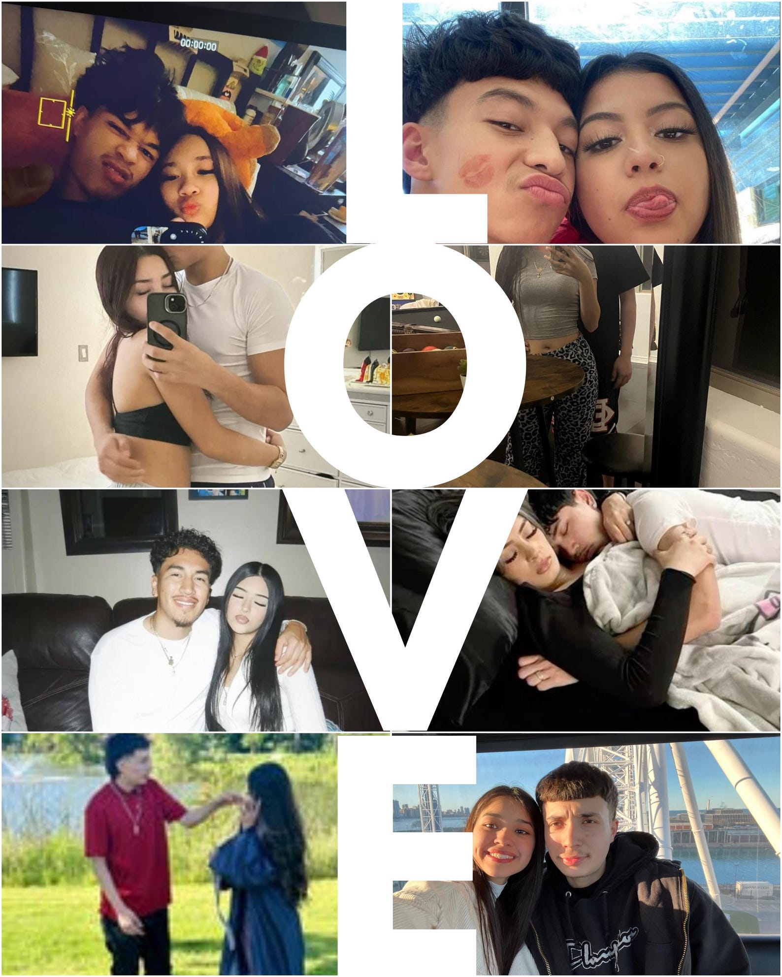 Love Collage Photo Poster Canva Template - Romantic Anniversary Gift ...