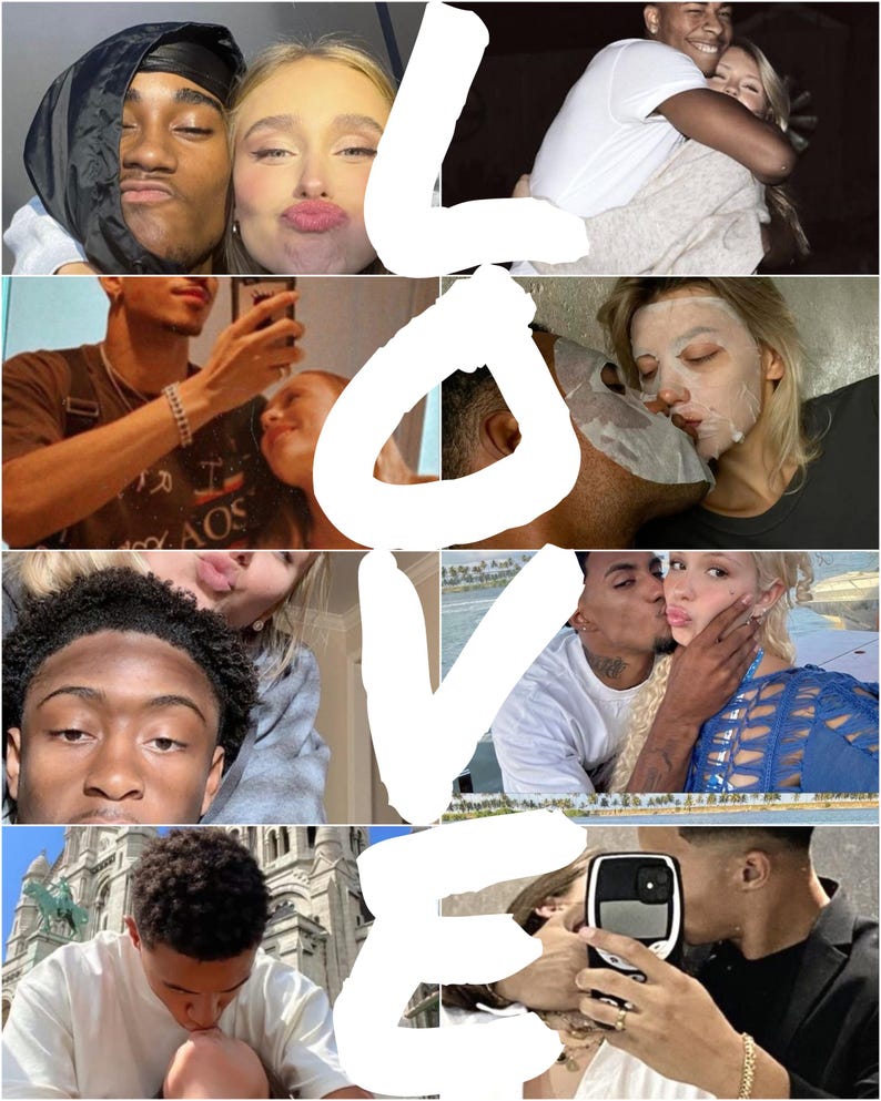 Love Collage Photo Poster Canva Template - Romantic Anniversary Gift ...