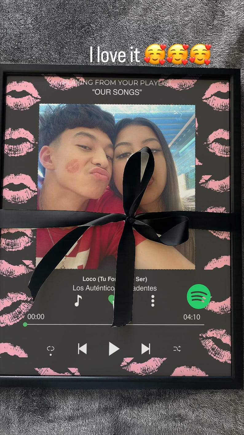 Custom Spotify Song Card for Couples | Editable Canva Template ...