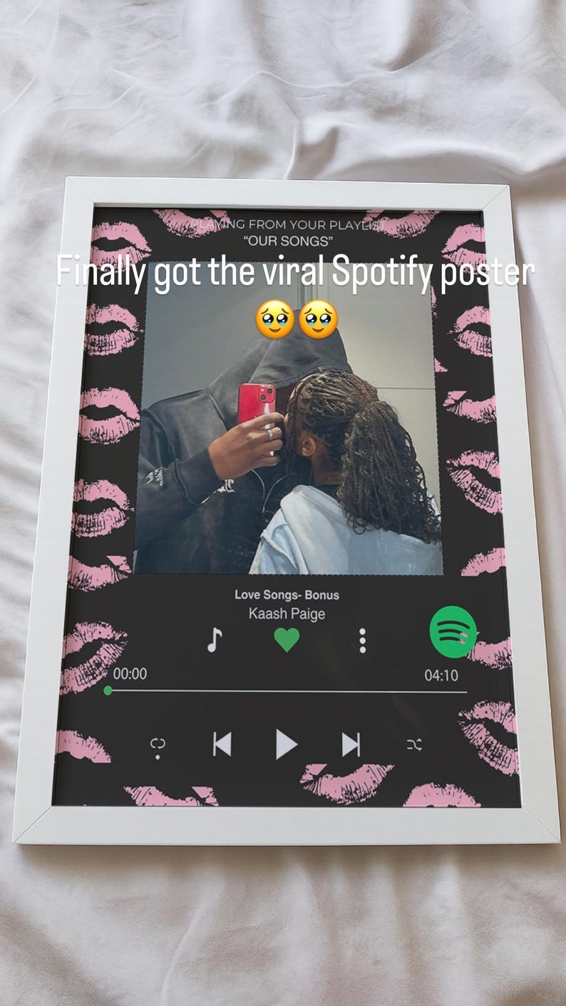 Custom Spotify Song Card for Couples | Editable Canva Template ...