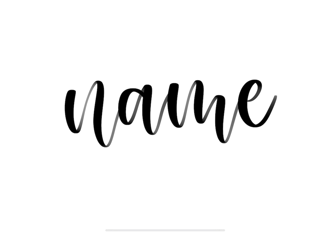 Custom Name Hand-written in Calligraphy in ANY Color (jpg) - Etsy