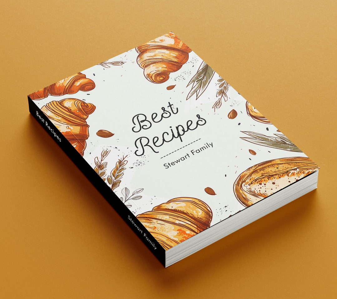 Personalized Recipe Book, Custom Softcover Cookbook, Measurement Page ...