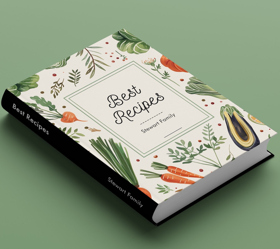 Personalized Family Recipe Journal - Recipe Binder, Custom Recipe Book ...