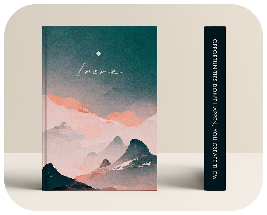 Hardcover Journal, Custom Notebook, Aesthetic Mountain View Notebook ...