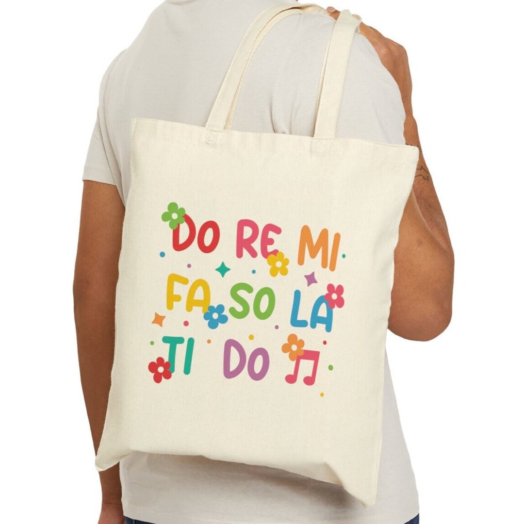 Music Teacher Do Re Mi Solfege Cotton Canvas Tote Bag | Cute Musician ...