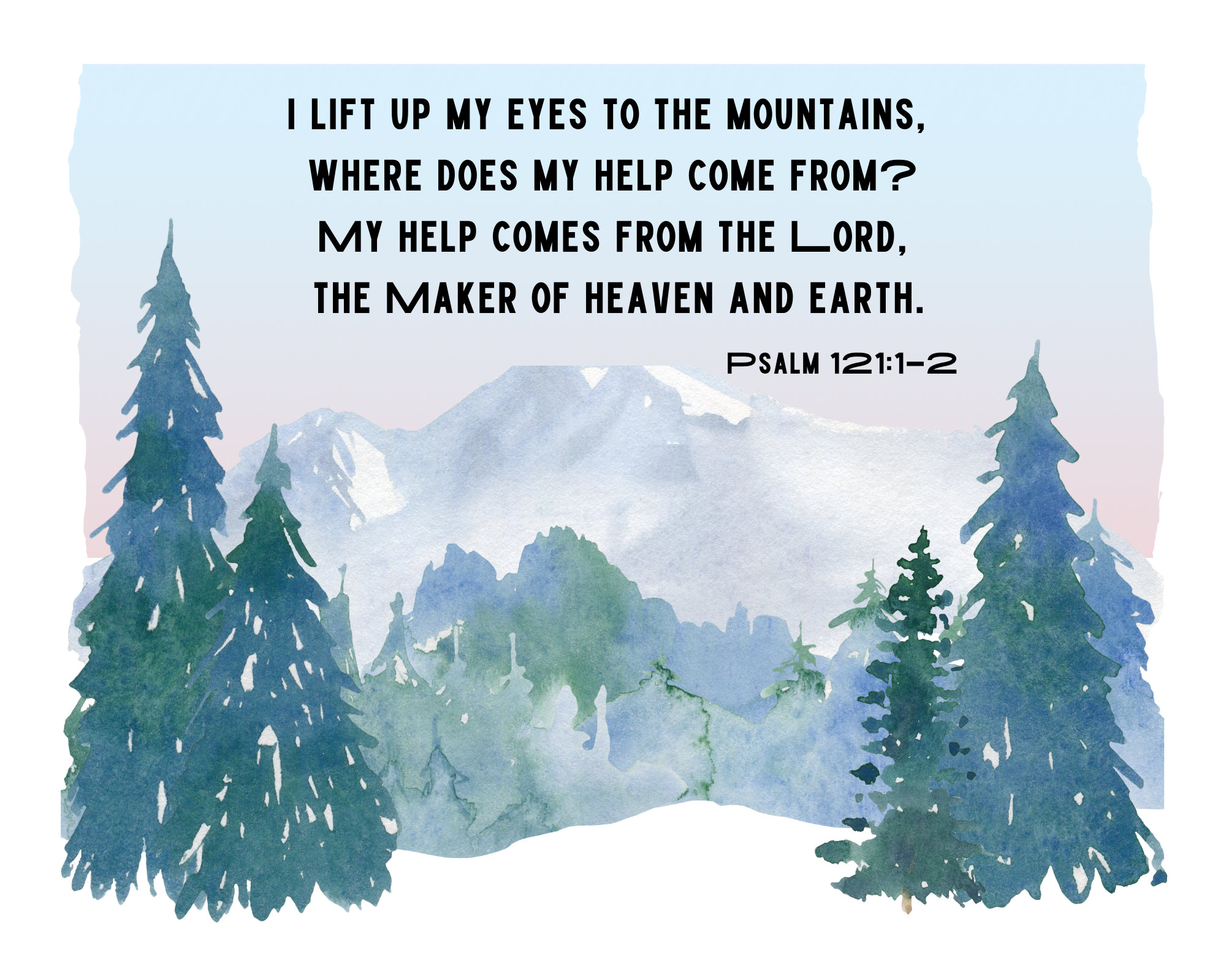 Landscape Printable Bible Verses Outdoor Mountains Download Prints 5x7 ...