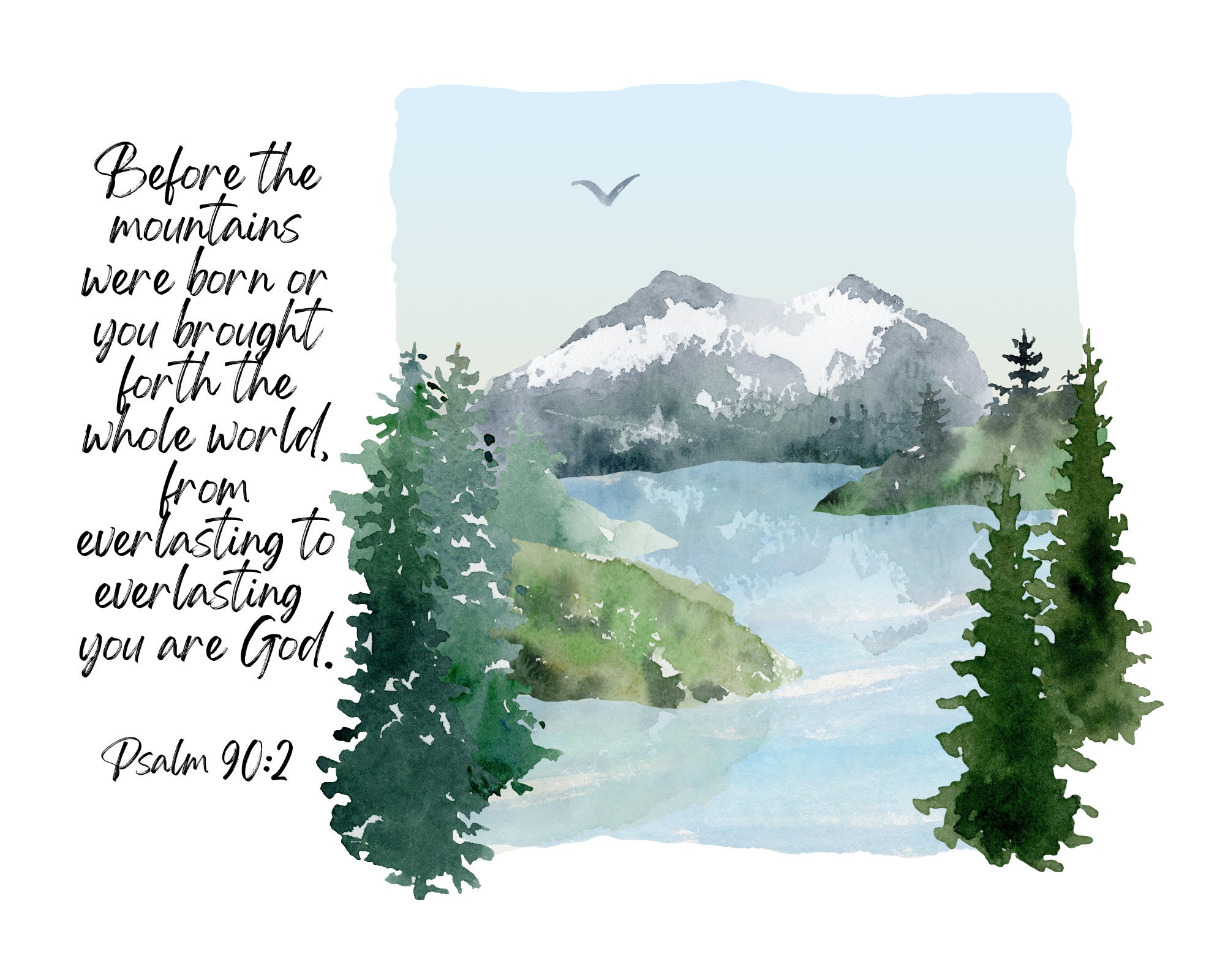 Landscape Printable Bible Verses Outdoor Mountains Download Prints 5x7 ...