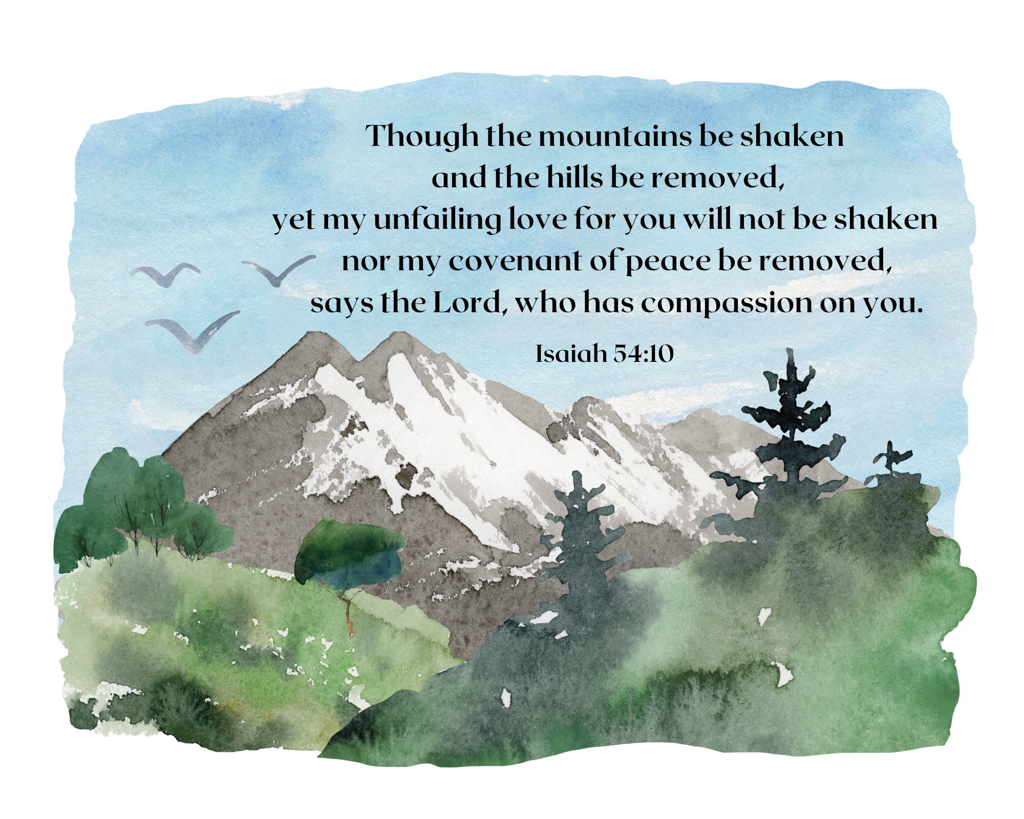 Landscape Printable Bible Verses Outdoor Mountains Download Prints 5x7 ...
