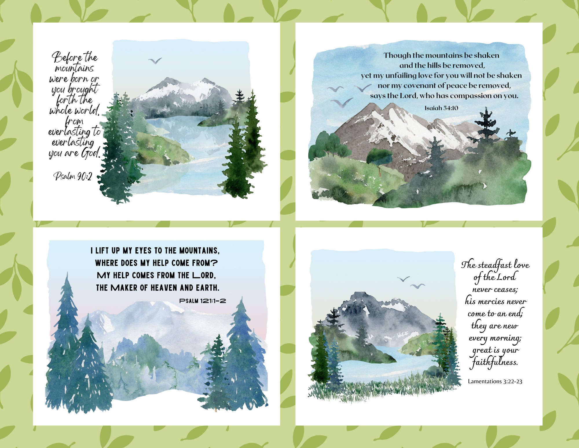 Landscape Printable Bible Verses Outdoor Mountains Download Prints 5x7 ...