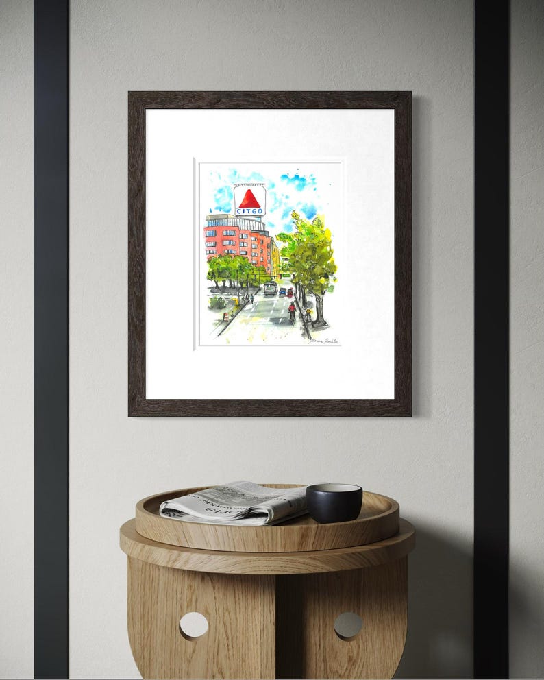CITGO Sign Fenway - Boston Landmark Watercolor Art Print - Etsy