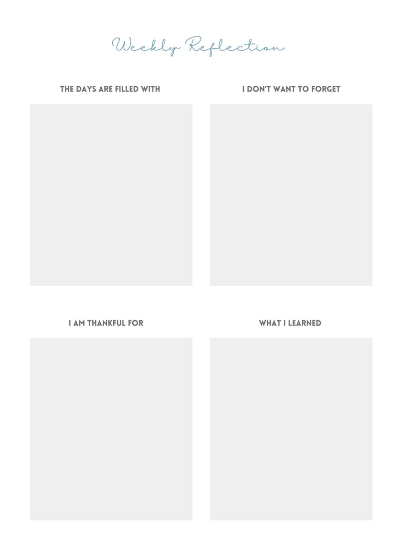 Budget Tracker- Monthly and Weekly Reflection Pages- Journal Pages ...