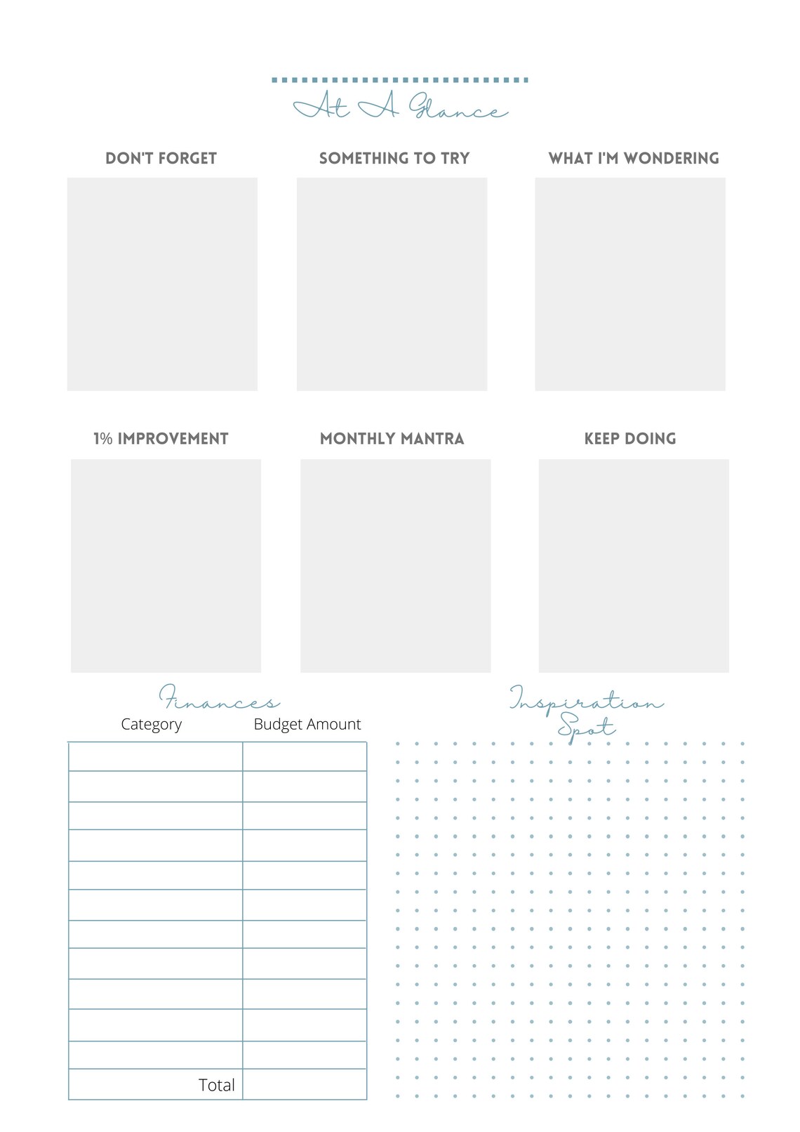 Budget Tracker- Monthly and Weekly Reflection Pages- Journal Pages ...