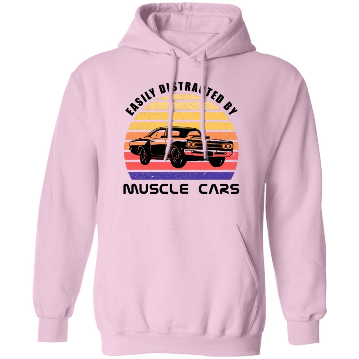 Muscle Cars Hoodie Retro Sun Muscle Car Lover Sweatshirt Gift for Men ...