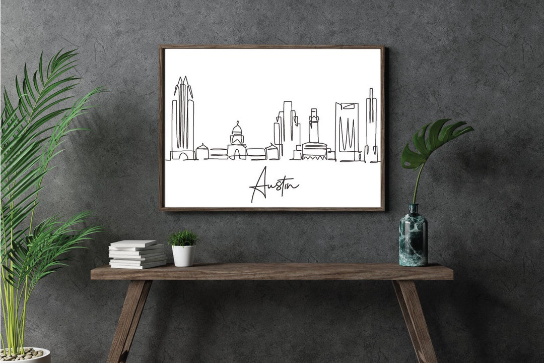 Austin Skyline Wall Decor Printable Download 4x6, 5x7, 8x10, 11x14 - Etsy