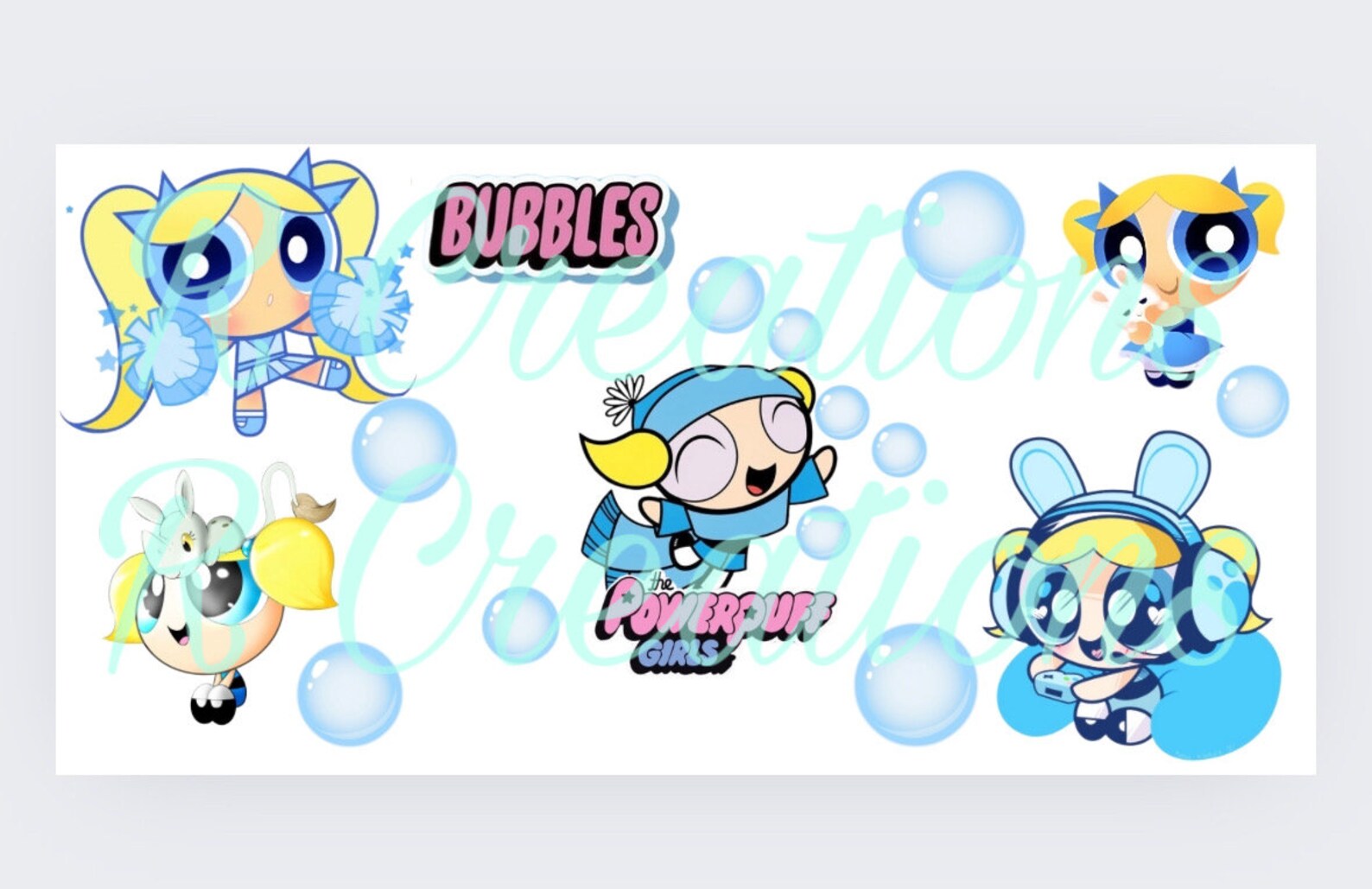 Bubbles Powerpuff Girls Png File for 16oz Cup - Etsy