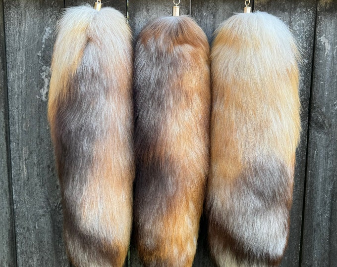 Large Smokey Red Fox Tail, Real Genuine Fur, Tails for Therians ...