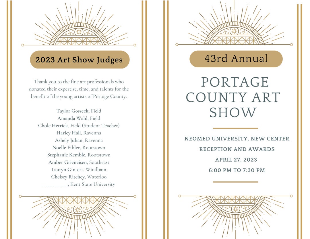 Gold Art Deco Beige Events Program Version 2 | for Graduations ...