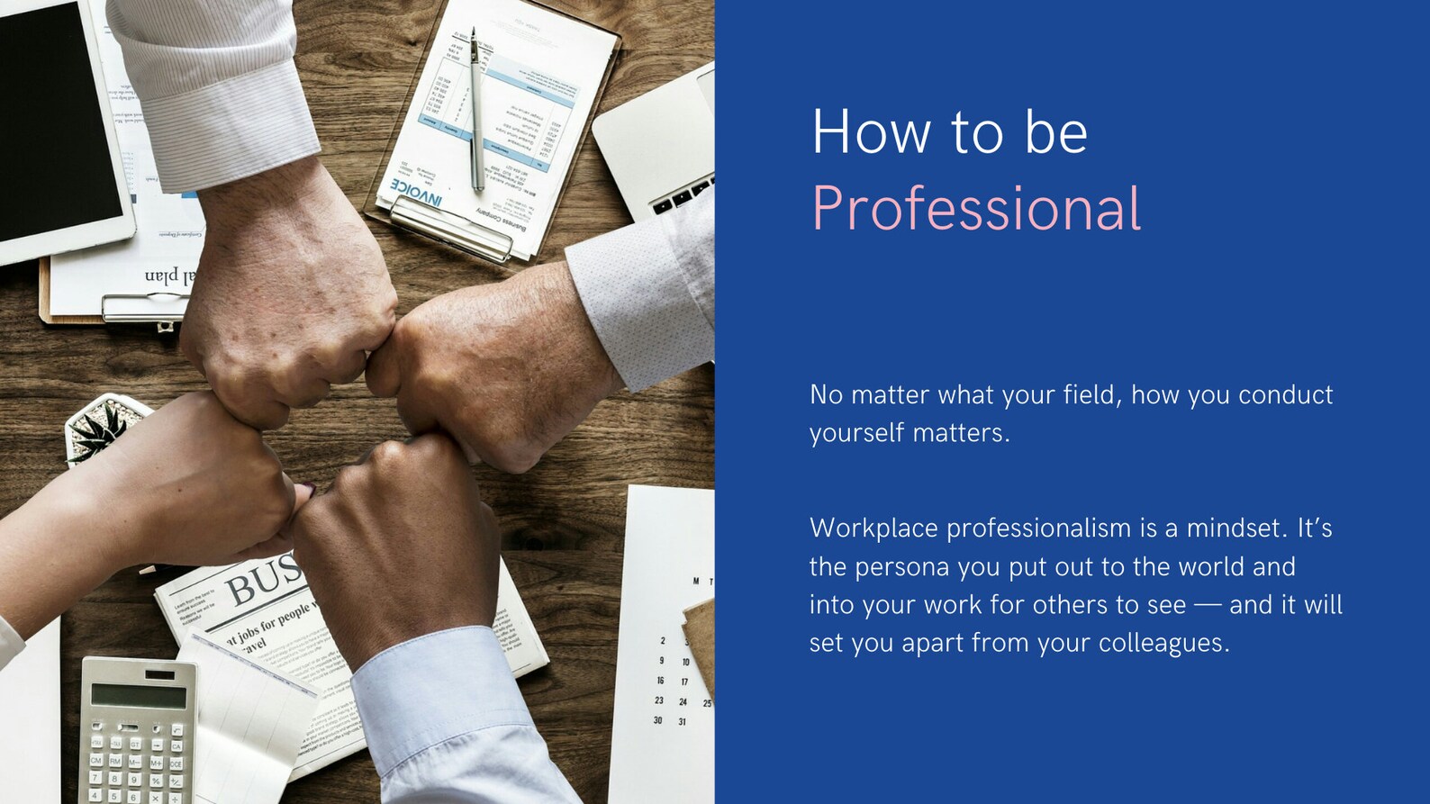 Professionalism Webinar Slide Template | Canva Presentation Template ...