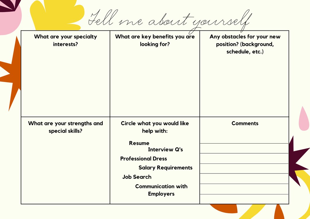 Career Advisory Questionnaire | Editable Canva Template | Professional ...