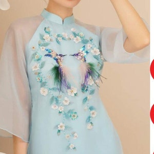 High-class 4-piece Innovative Long Dress(available in 7 Days)-áo Dài ...