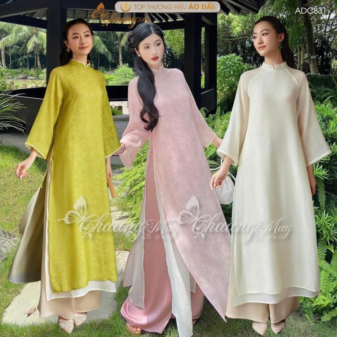 Áo Dài Cách Tân Nữ Mộc an Miên -moc an Mien Women's Modernized Ao Dai- Luxury Ao Dai Cao Cap ...