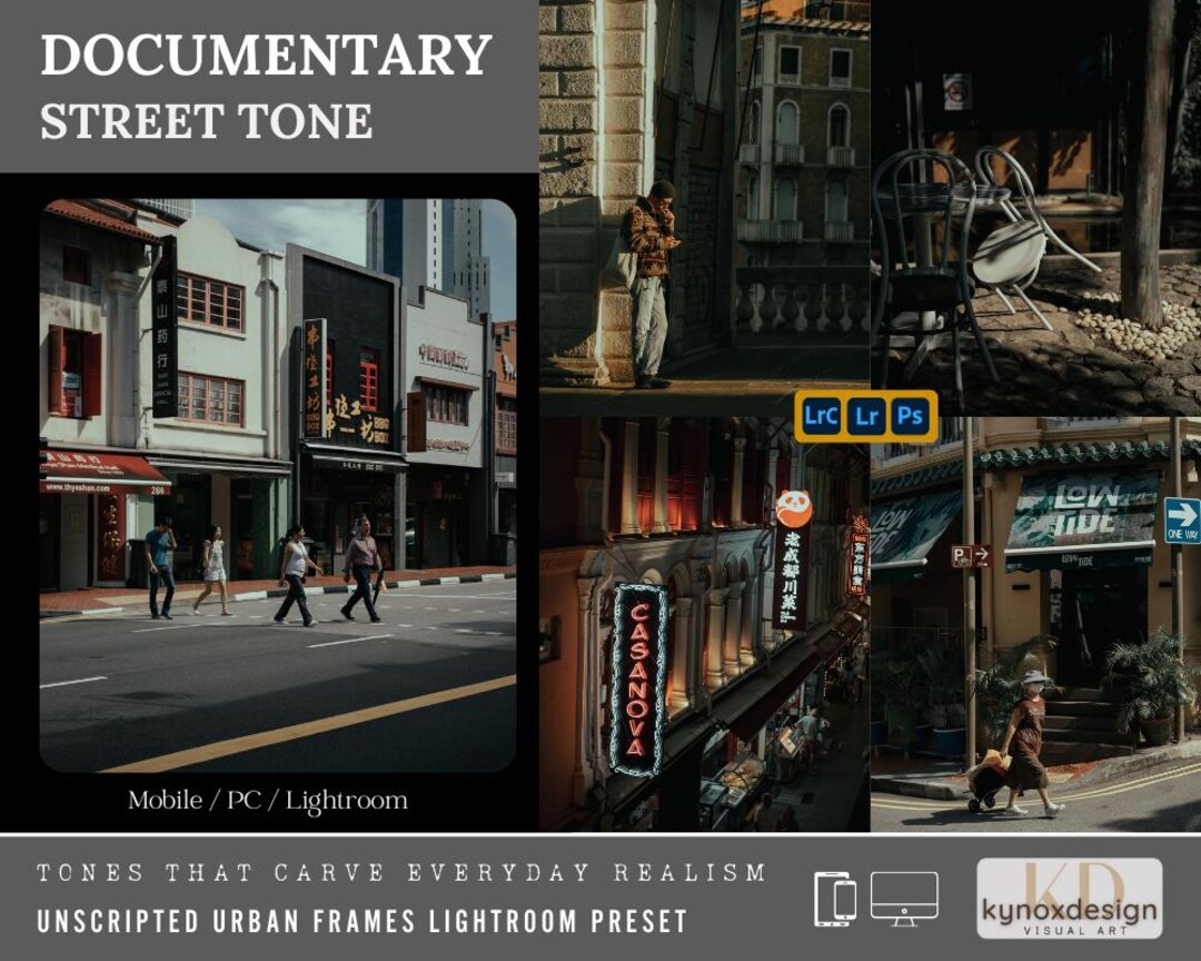 Cinematic Street Tone Lightroom Presets: Urban Film Filter (mobile ...