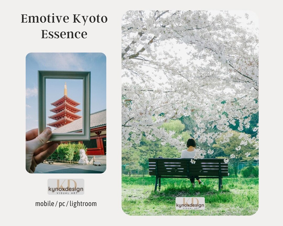 Kyoto Lightroom Presets: Emotive Essence, Soft Tone (mobile & Desktop ...