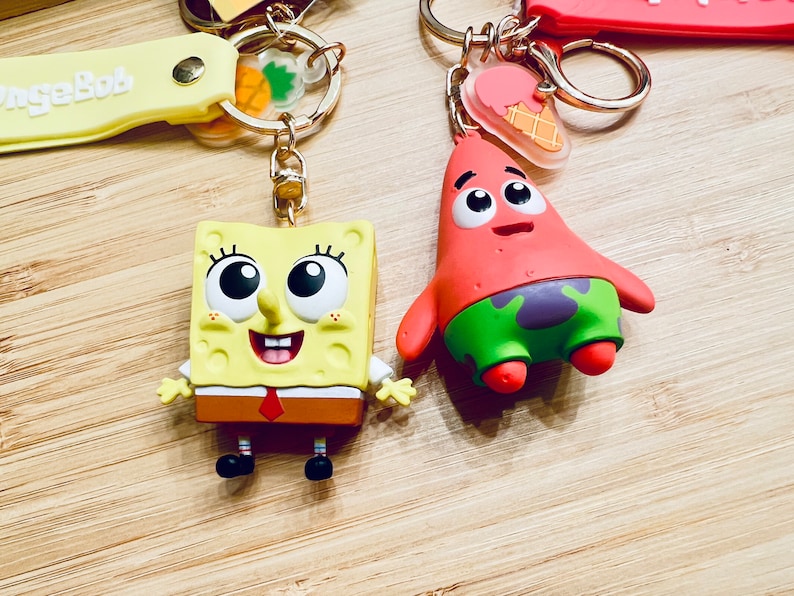 Baby Spongebob Patrick Star Keychain | Cartoon Character Toy | Meme ...