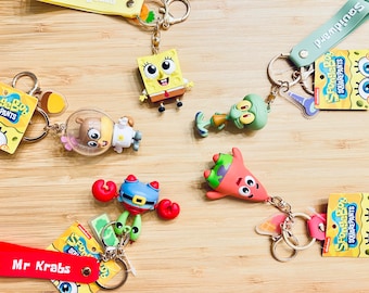Baby Patrick Star Keychain Plush Toy Cartoon Character Toy Meme Charm ...