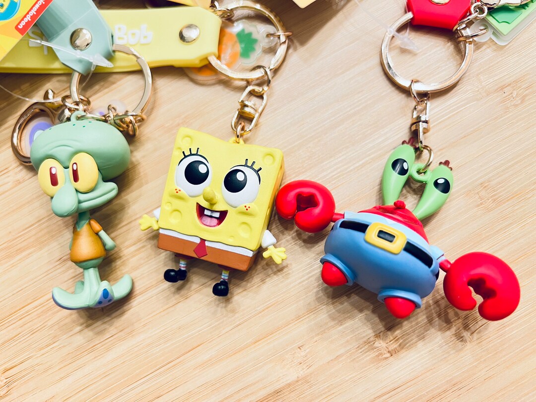Baby Spongebob Patrick Star Keychain Cartoon Character Toy Meme Charm ...