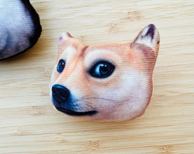 DOGE PIN, Handmade Brooch/badge, Inspired Plush Toy - Etsy