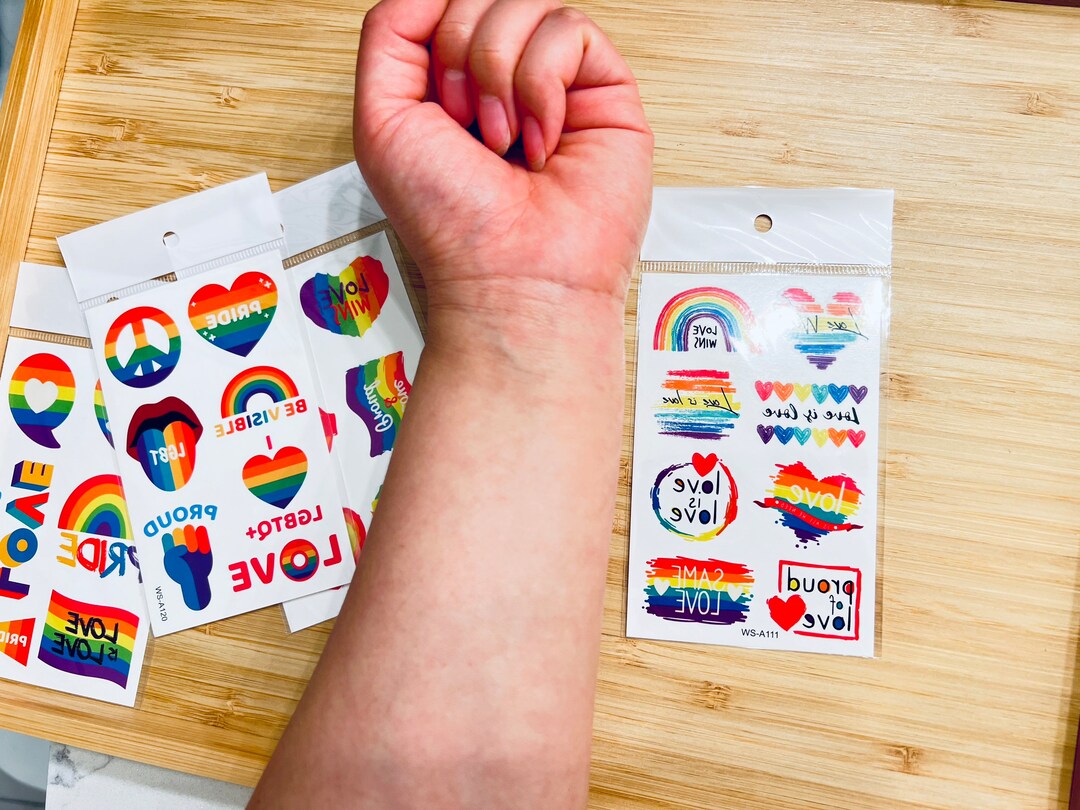 LGBTQ2S+ Temporary Tattoo, LGBT, PRIDE, RAINBOW, Love - Etsy