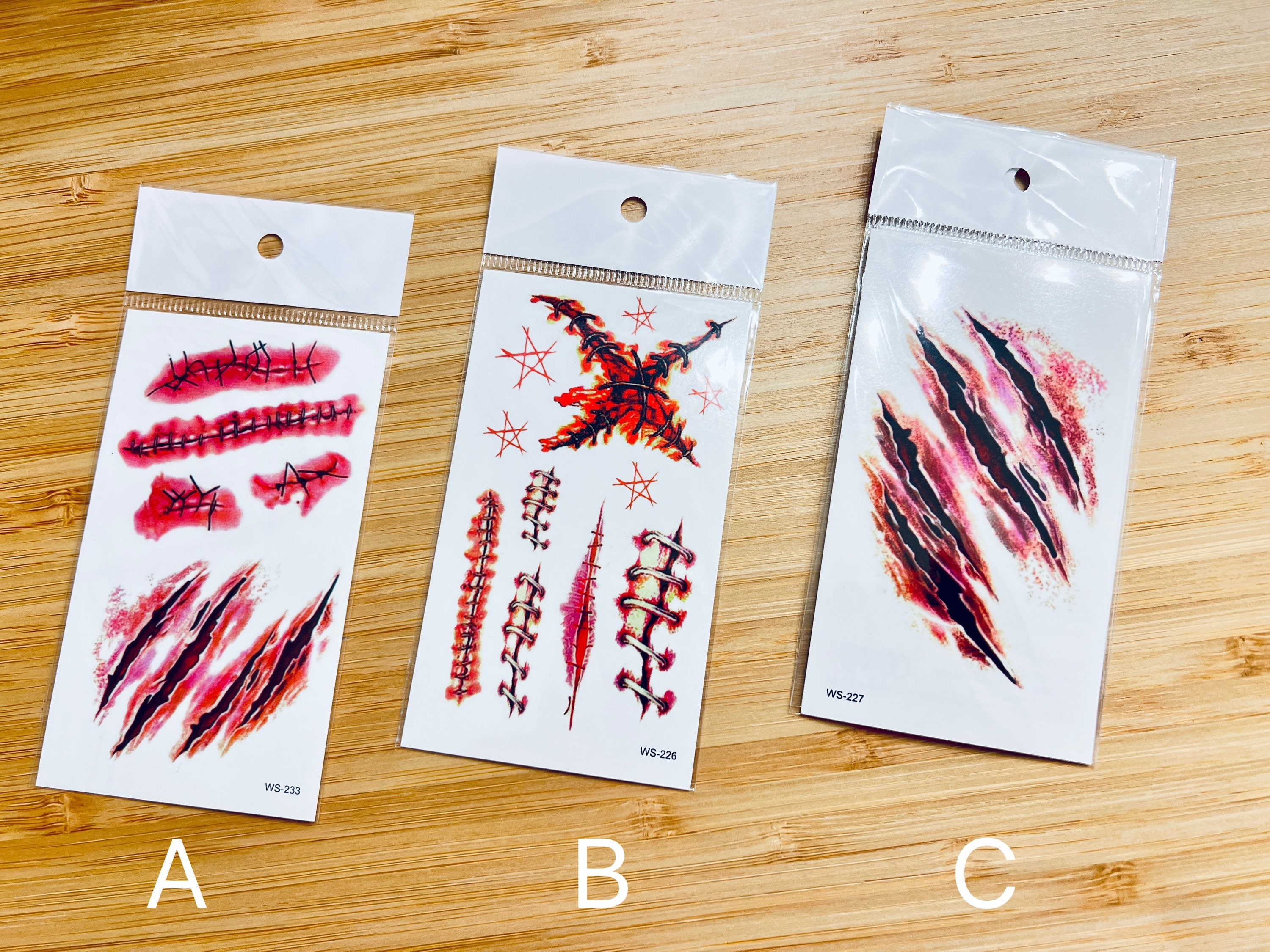 Halloween Temporary Tattoo | Wound Makeup Kit | Zombie Makeup - Etsy Canada