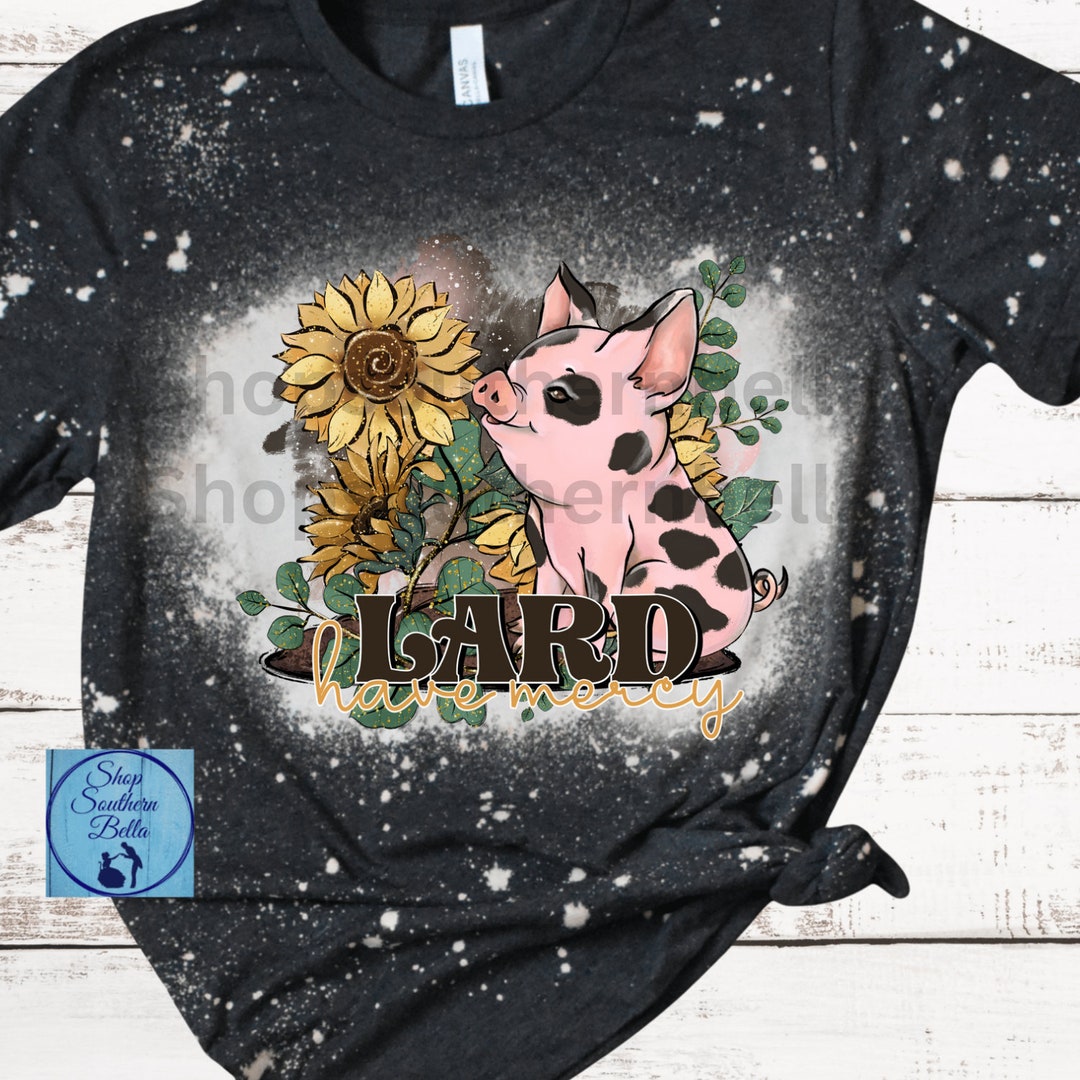 Pig Have Mercari Bleach Shirt, Plus Size Farm Life Bleached Tshirt for ...